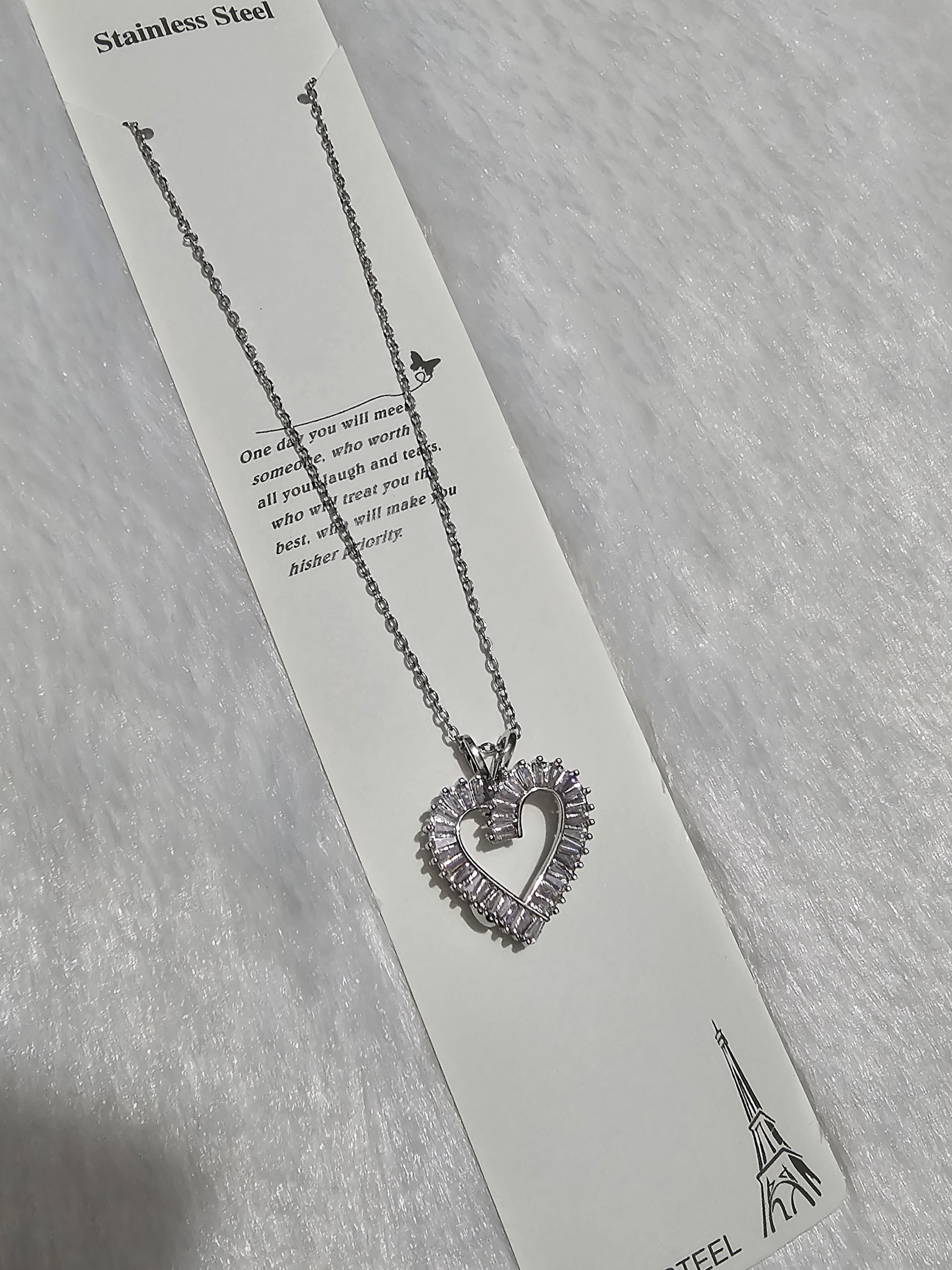 SS AD Stone Silver Pendent Necklace - Juwelo | Take App