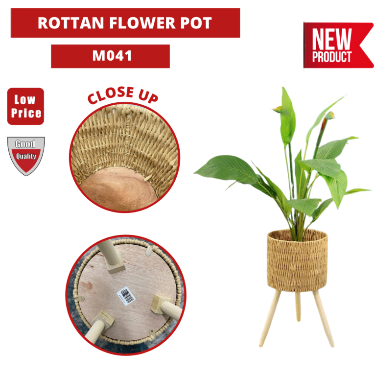 ROTTAN FLOWER POT M041 - imhero.biz @ Pusat Borong Hero