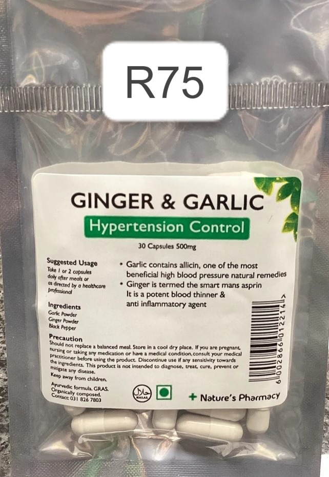 GINGER & GARLIC Hypertension control 30 Capsules - JenMari's | Take App
