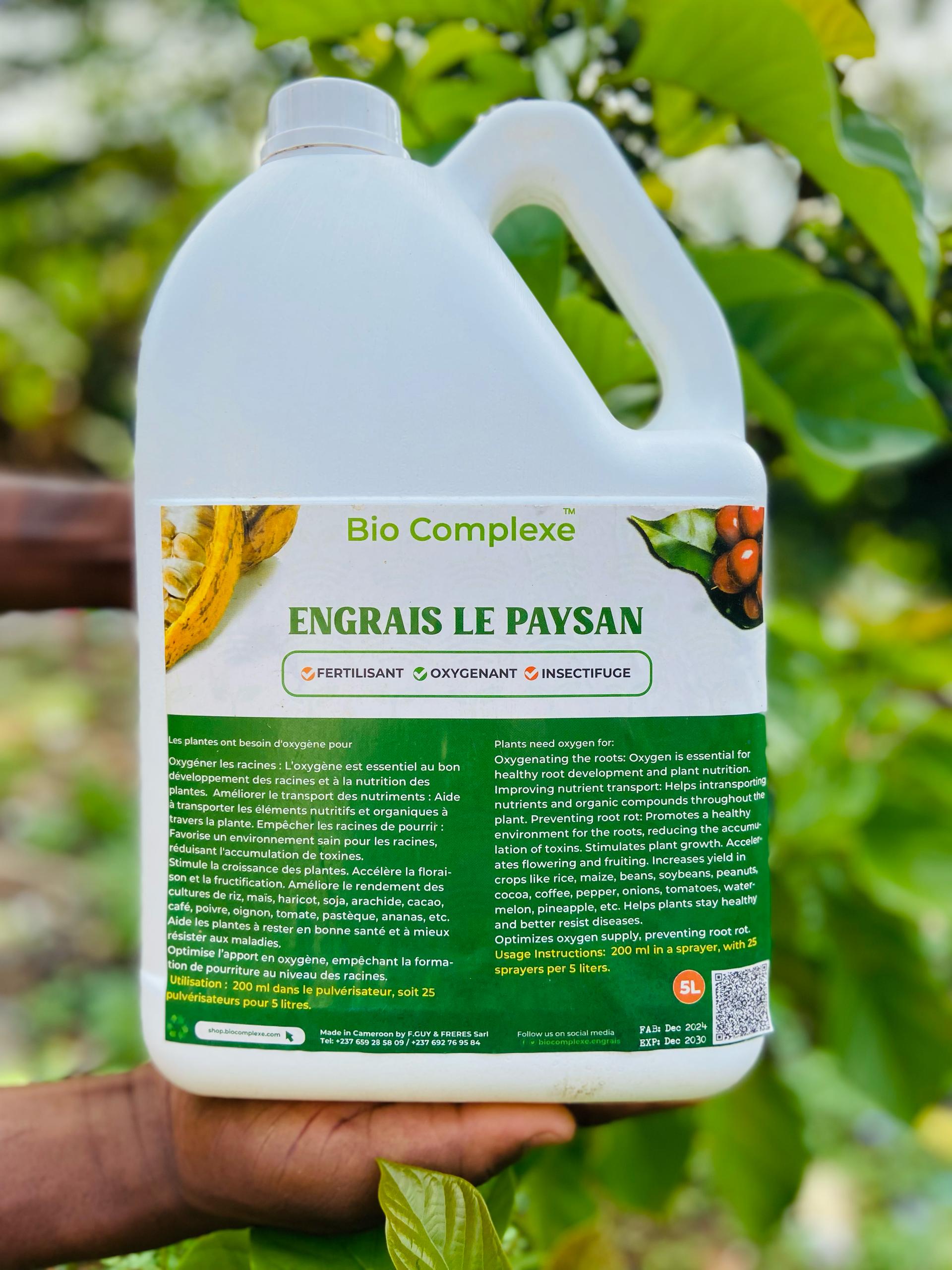 ⁠🌱 Engrais Foliaire 3-en-1 Bio Complexe Le Paysan (5L) - Bio Complexe ...