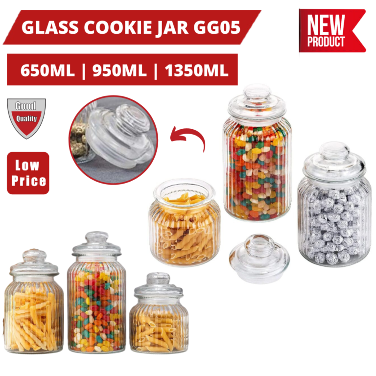 GLASS COOKIE JAR GG05 - imhero.biz @ Pusat Borong Hero