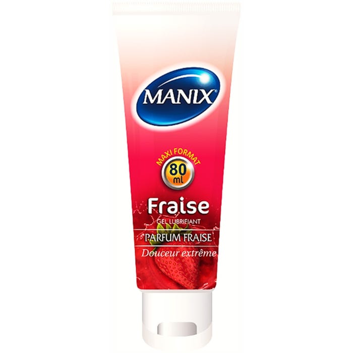 Manix Fraise - Gel Lubrifiant Intime Douceur Extrême, 80ml - Pharmap Deli