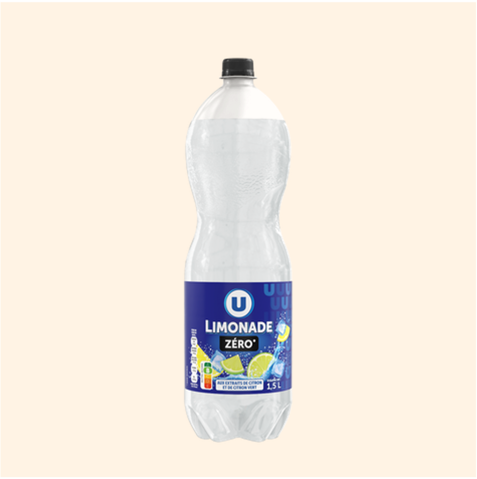 U Limonade Zéro aux Extraits de Citron et de Citron Vert 1,5L - Pikidy ...