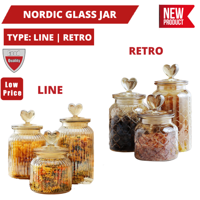 NORDIC GLASS JAR - imhero.biz @ Pusat Borong Hero