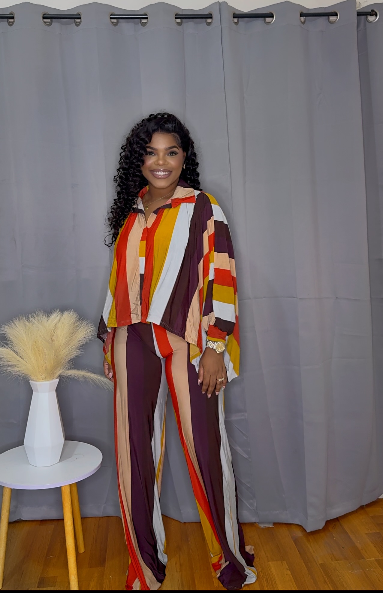 Stripe tease pants set - Branded by Kash | Take App