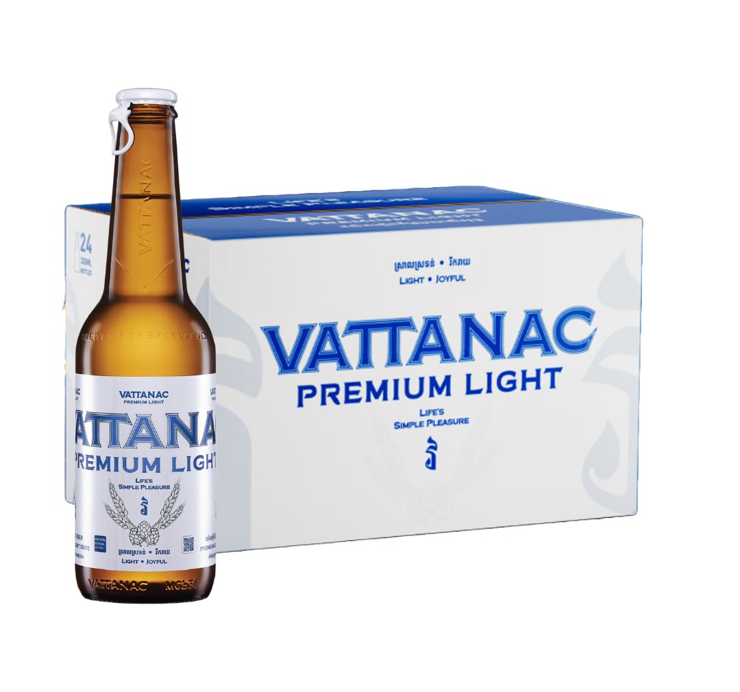 Vattanac Premium Light BTL 330MLx24 (CASE) - Cambodia Foods