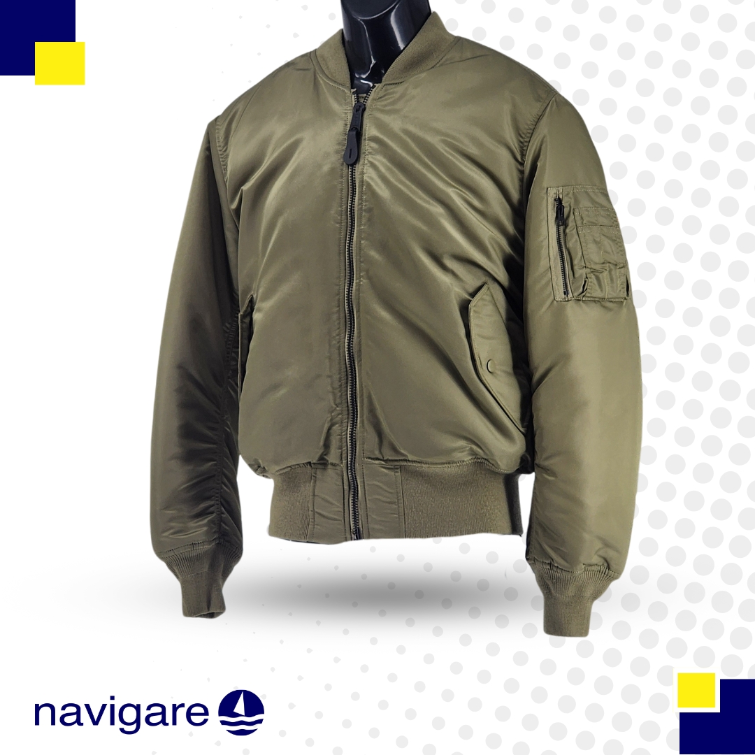 Alpha Bomber Jacket - Dark Olive - Navigare Sport SA