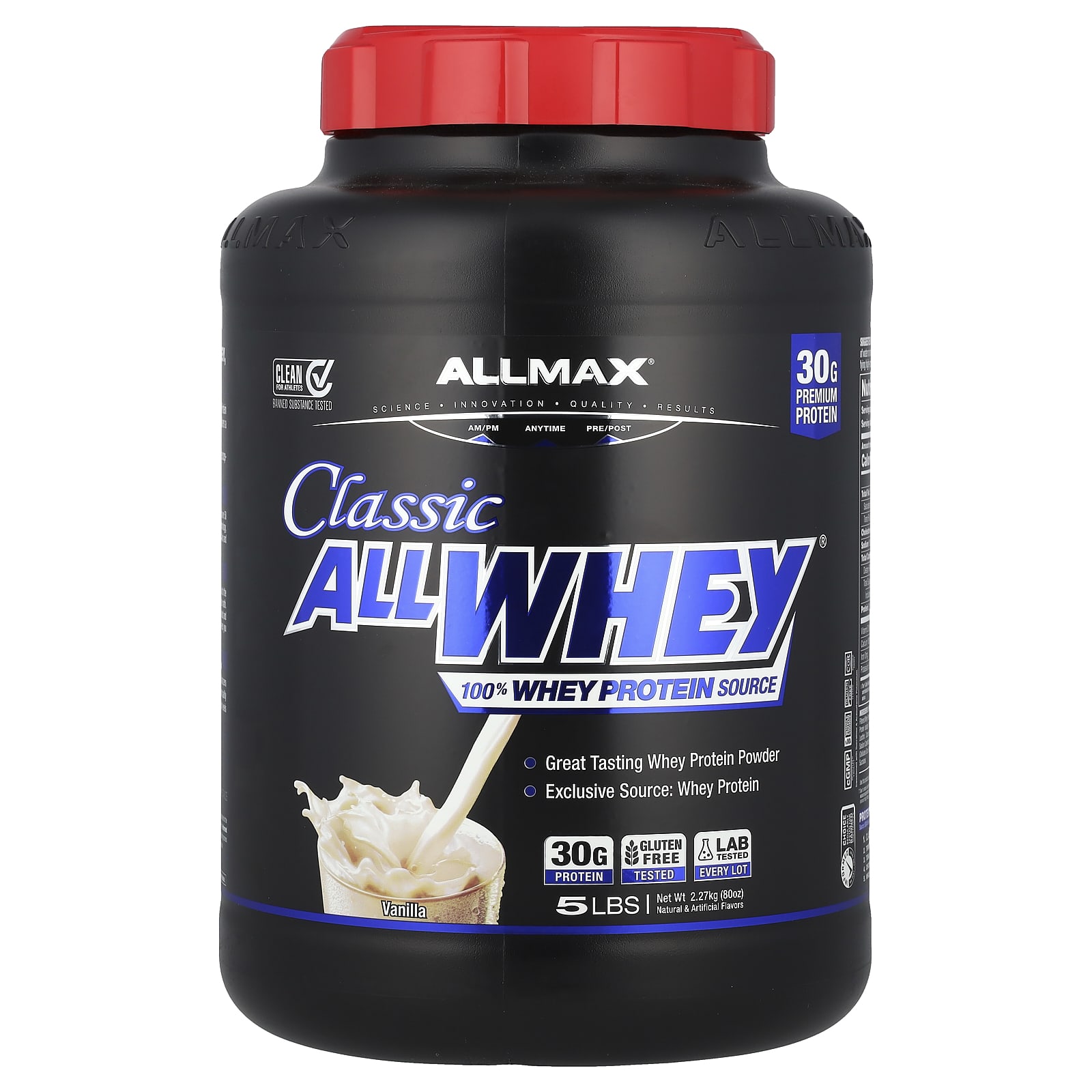 ALLMAX CLASSIC ALLWHEY 5LBS VAINILLA - Pure Muscle PTY