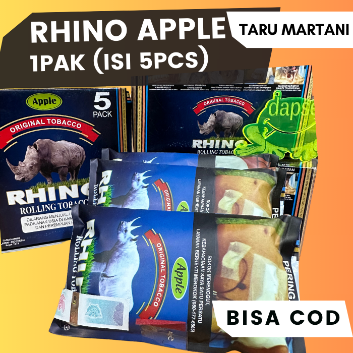 RHINO APPLE & ORIGINAL 1PAK (5PCS) - Agen Tembakau Tingwe Dapse | Take App