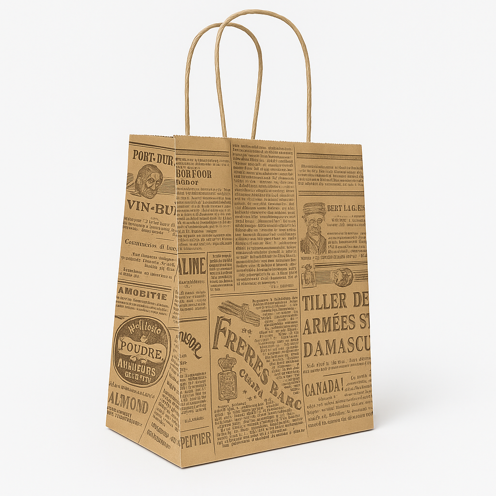 “NEWSPAPER PRINTS” DELIVERY CARRIER BAGS -2 SIZES/RETAIL - TAKEAWAY ...