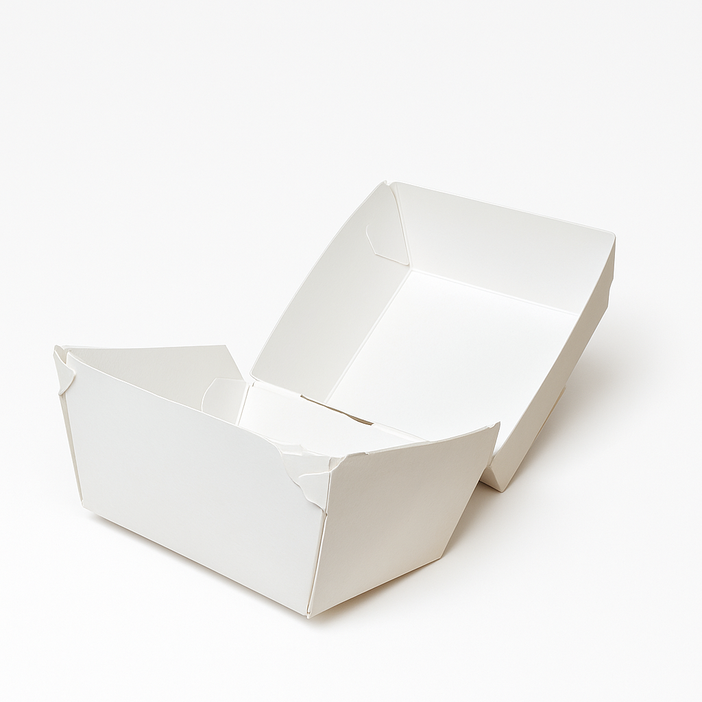 CLAMSHELL BURGER BOXES - PLAIN WHITE - TAKEAWAY PACKAGING SUPPLIES ...