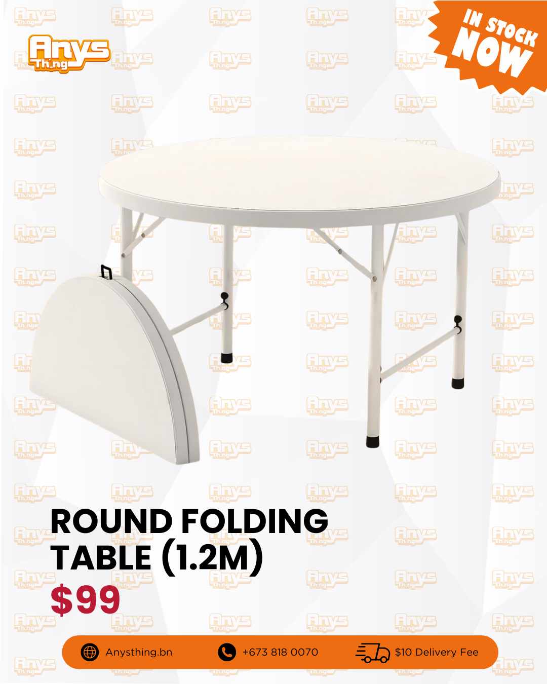 Round Folding Table (1.2M) - Anysthing | Take App