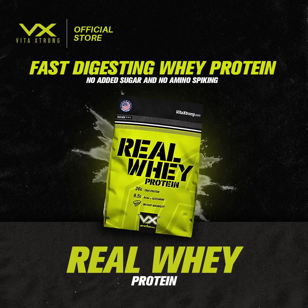 VITAXTRONG REAL WHEY (5lbs/2.3kg) | 26g Protein, Low Carb, Build Muscle ...