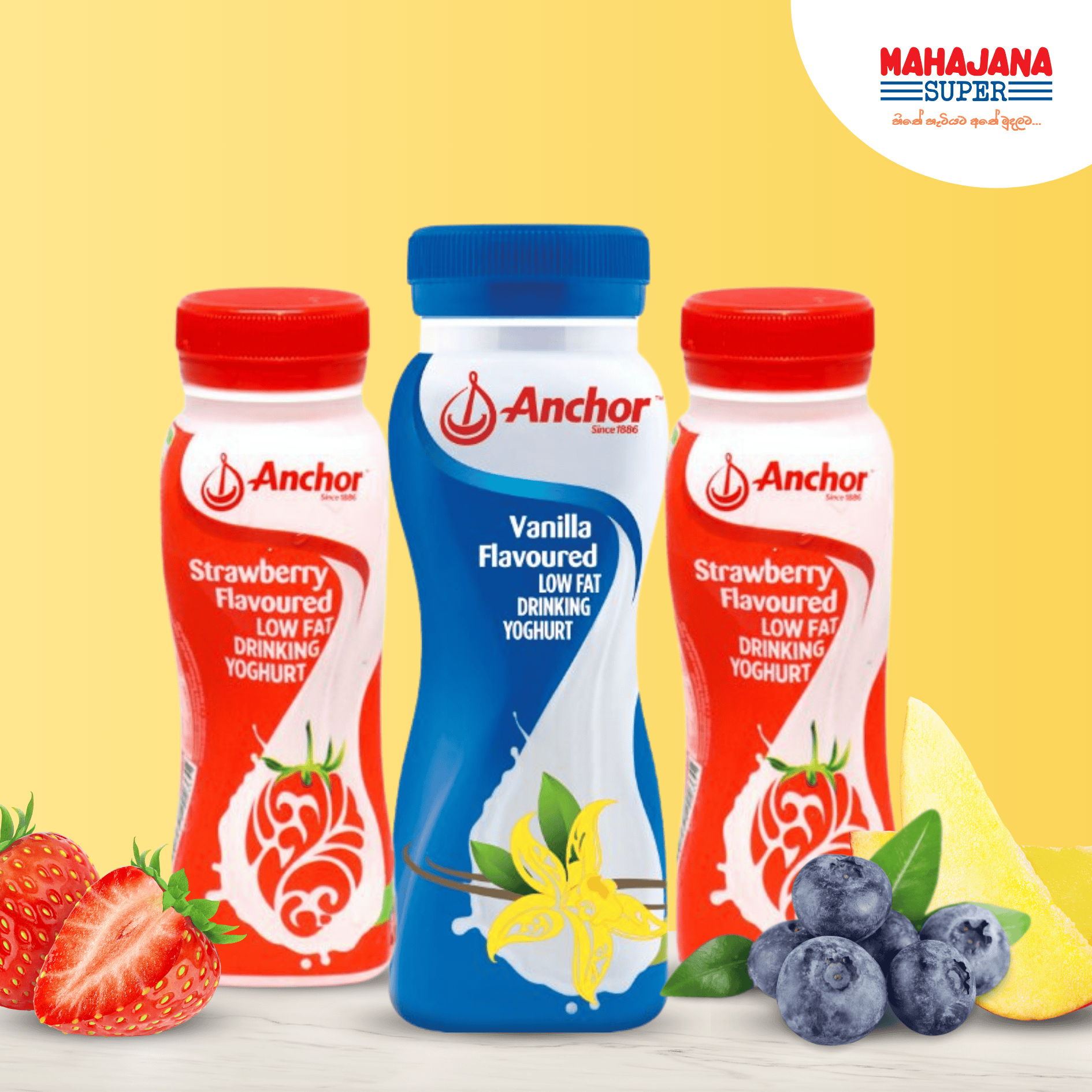 Anchor Drinking Yoghurt 180ml - Shop Fresh Groceries at Mahajana Super ...
