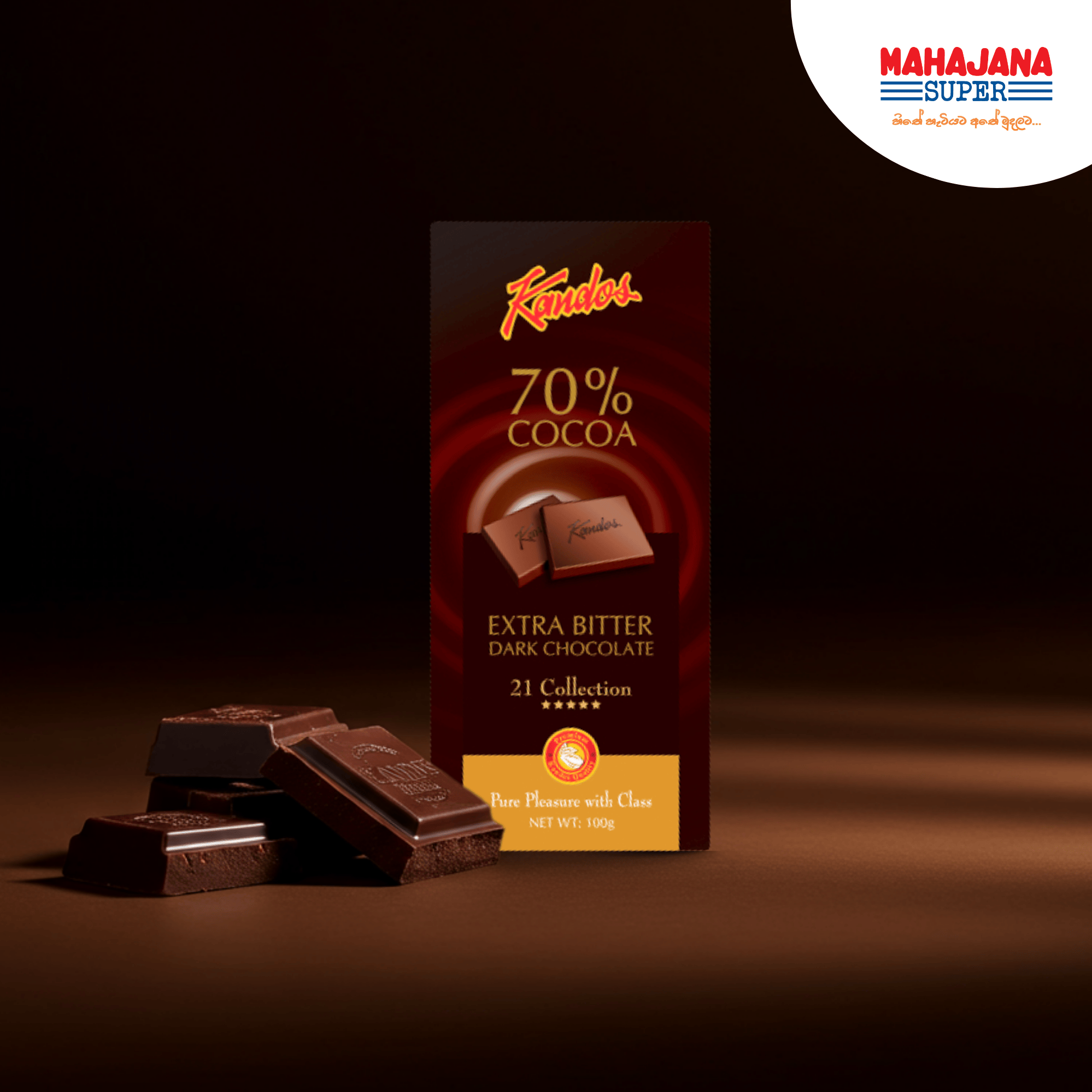 Kandos Extra Bitter Dark Chocolate 100g - Shop Fresh Groceries at ...