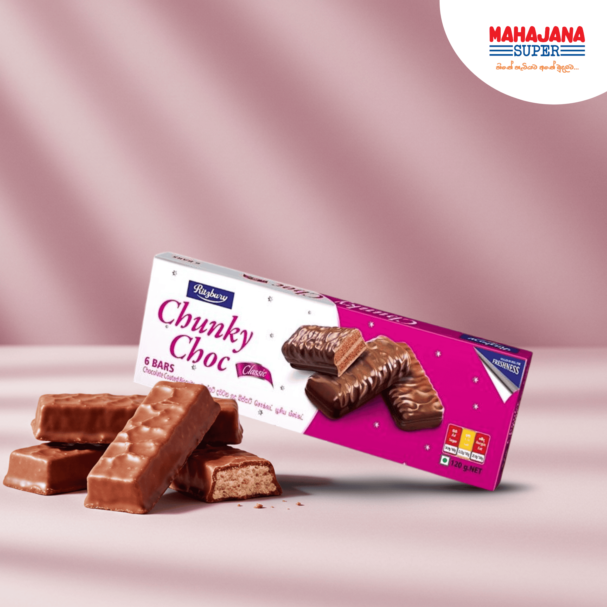 Ritzbury Chunky Choc 120g - Shop Fresh Groceries at Mahajana Super ...