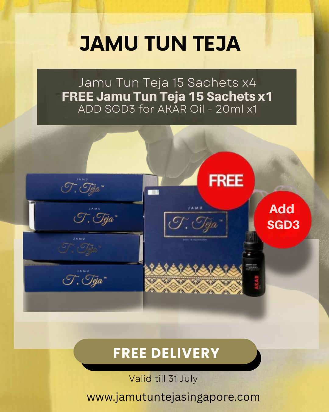 5x Jamu Tun Teja. Add SGD3 Akar oil - Authentic Jamu Shop Natural ...
