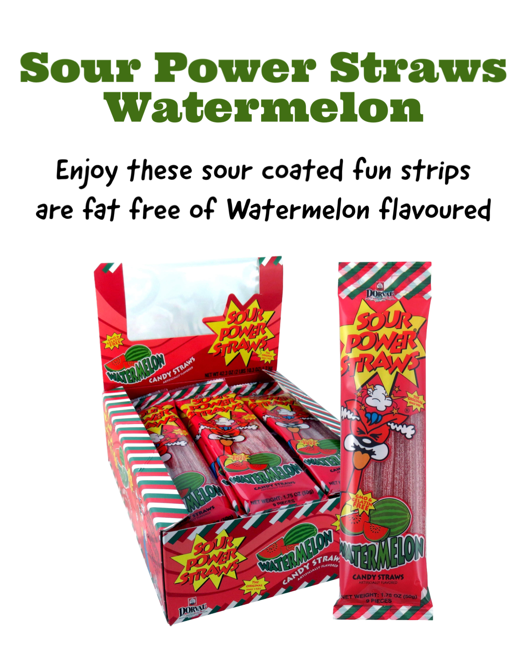 Sour Power Straws Watermelon 50g - Maison Sweets Sg ® 2020 | Take App