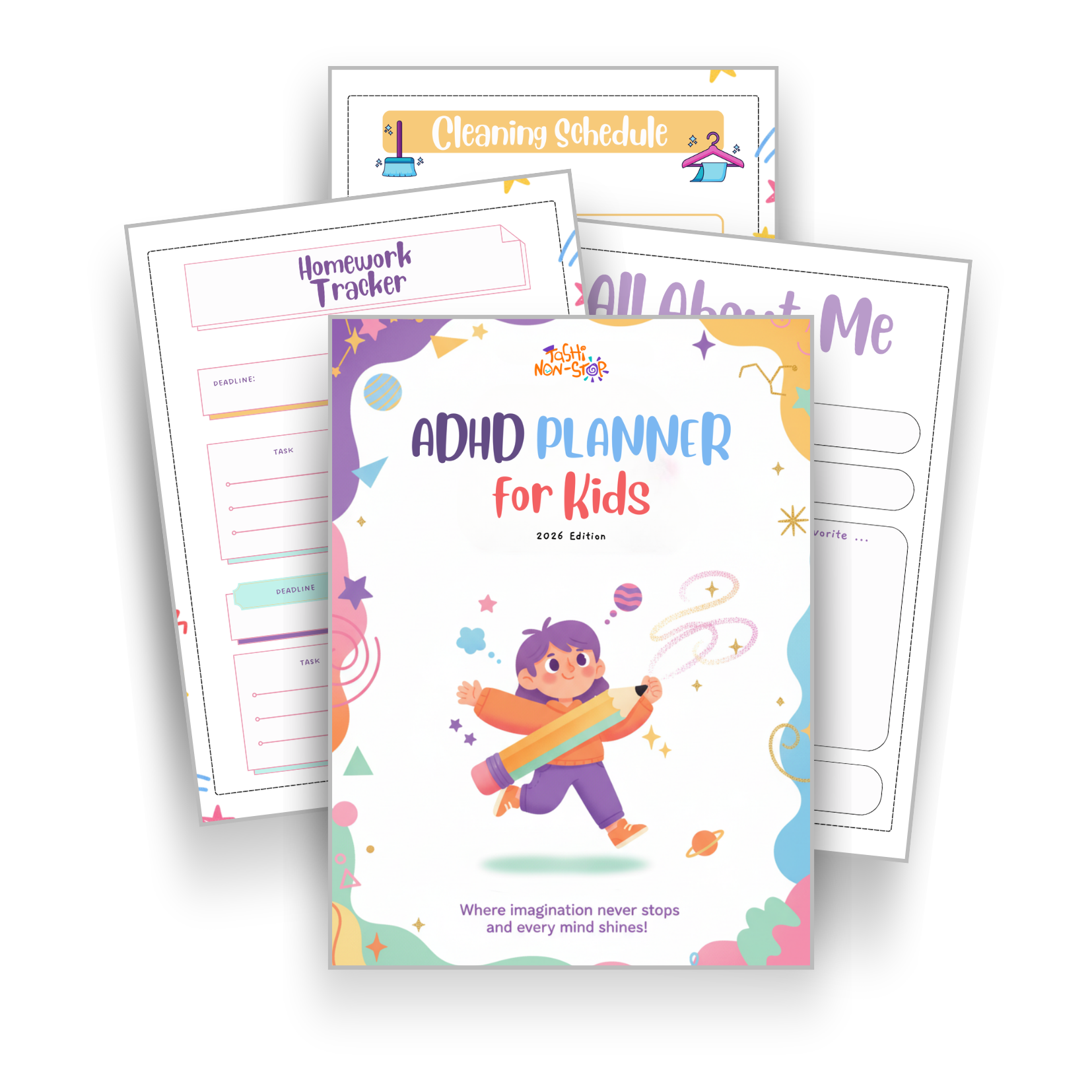 Free 2026 ADHD Planner for Kids - Tashi Non-Stop