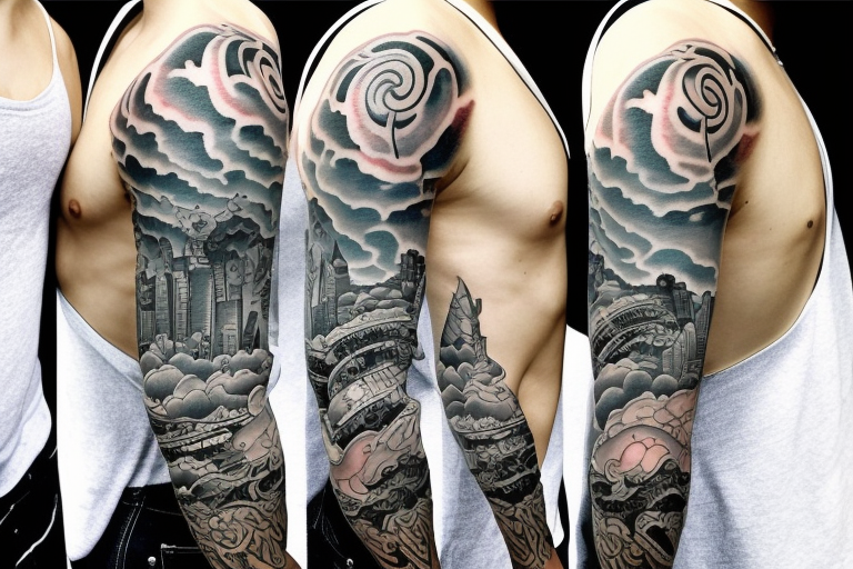 Cloud Sleeve Tattoos For Men