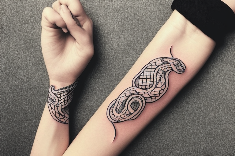 Snake Wrapped Around Arm Tattoo Design