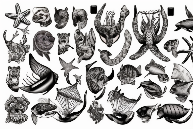 Sea Creature Tattoo Designs