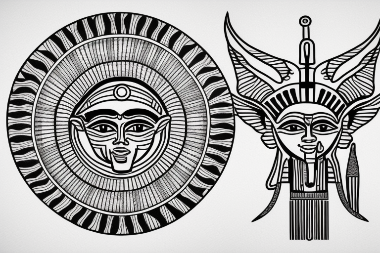 Amun Ra Egyptian God Tattoo