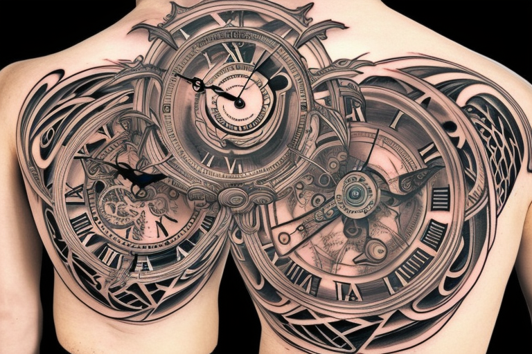 Clock Gears Tattoo Art