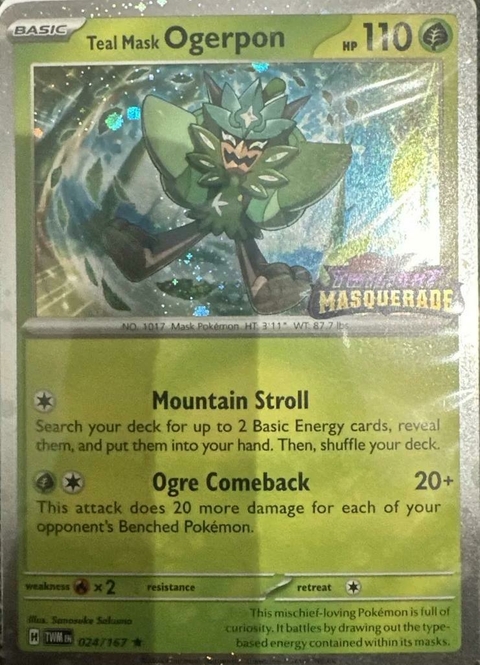 Teal Mask Ogerpon (024/167) Promo Prerelease NM - TcgMatch Chile