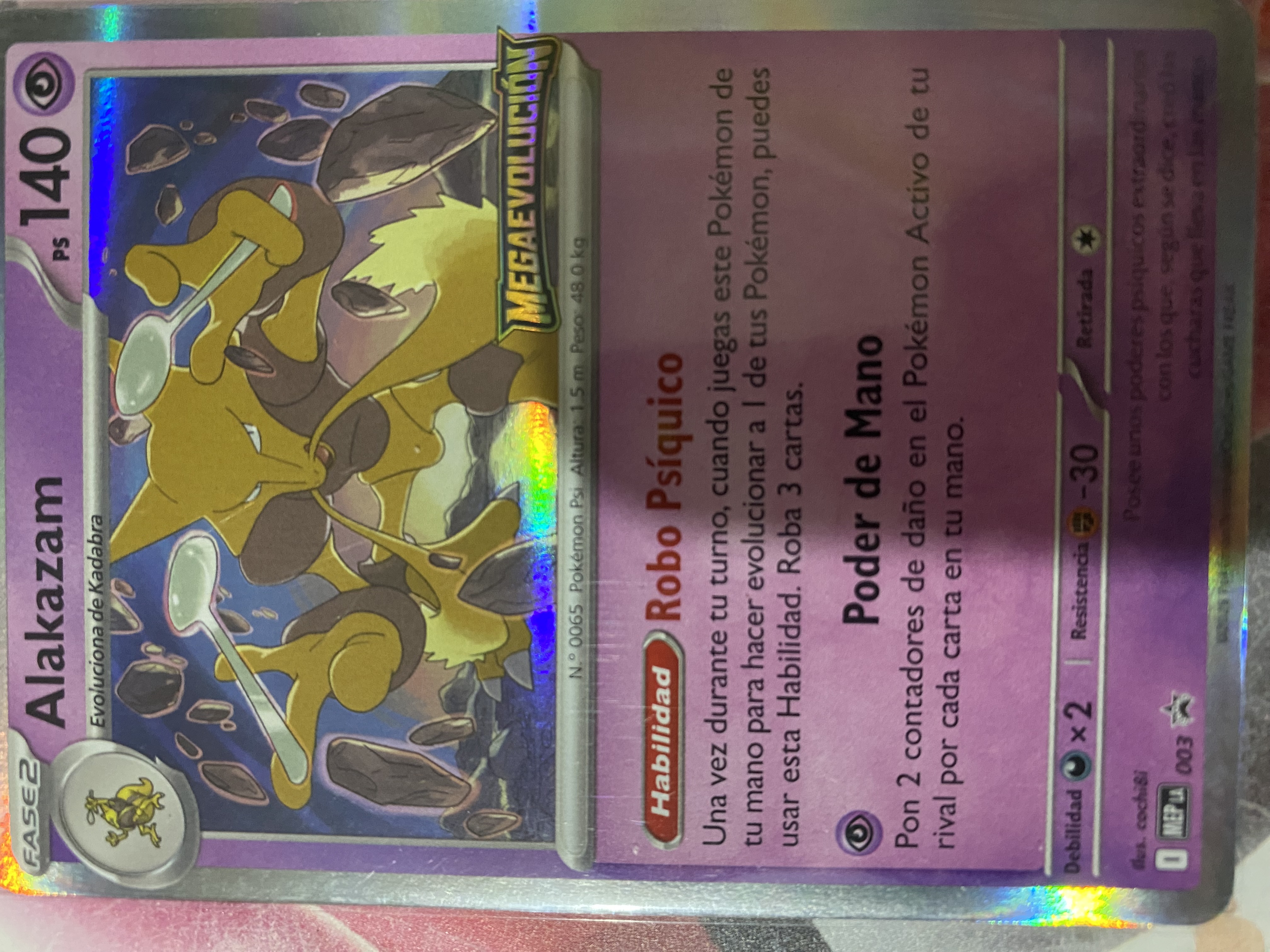 Pokemon Alakazam 003 Mega Evolution Pre-lanzamiento Promo - TcgMatch Chile