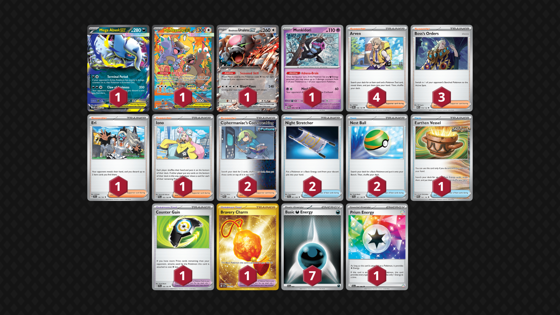 Base Deck / Mazo Mega Absol Box / Mega-Kangaskhan ex 8 (*SIN BRAVERY CHARM*) - TcgMatch Chile