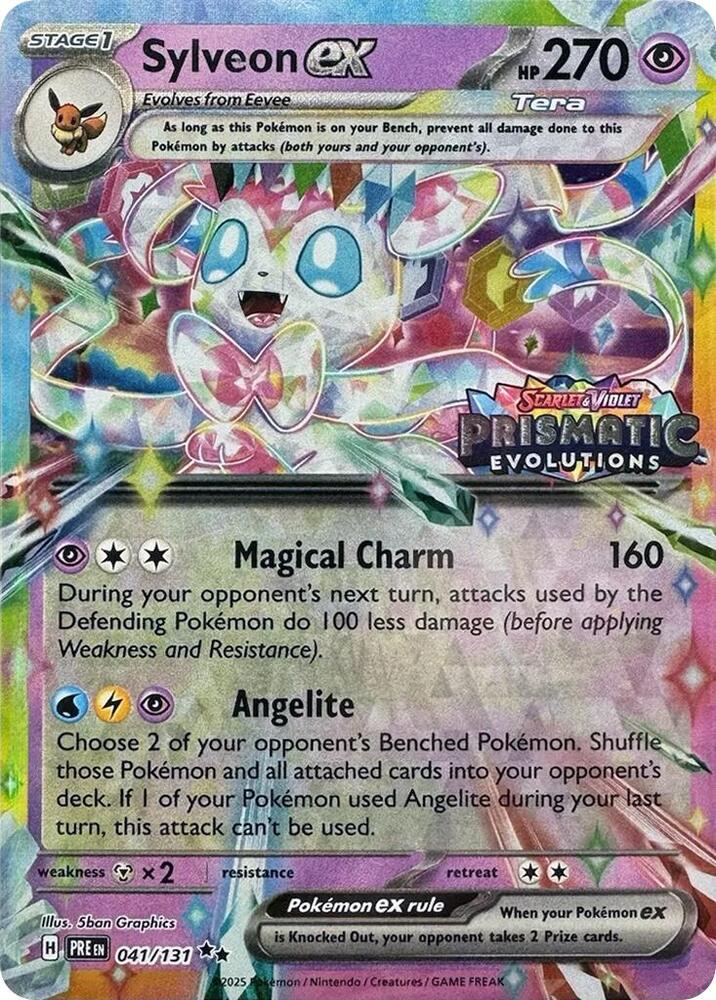 Sylveon ex - 041/131 (Prismatic Evolutions Stamp) - TcgMatch Chile