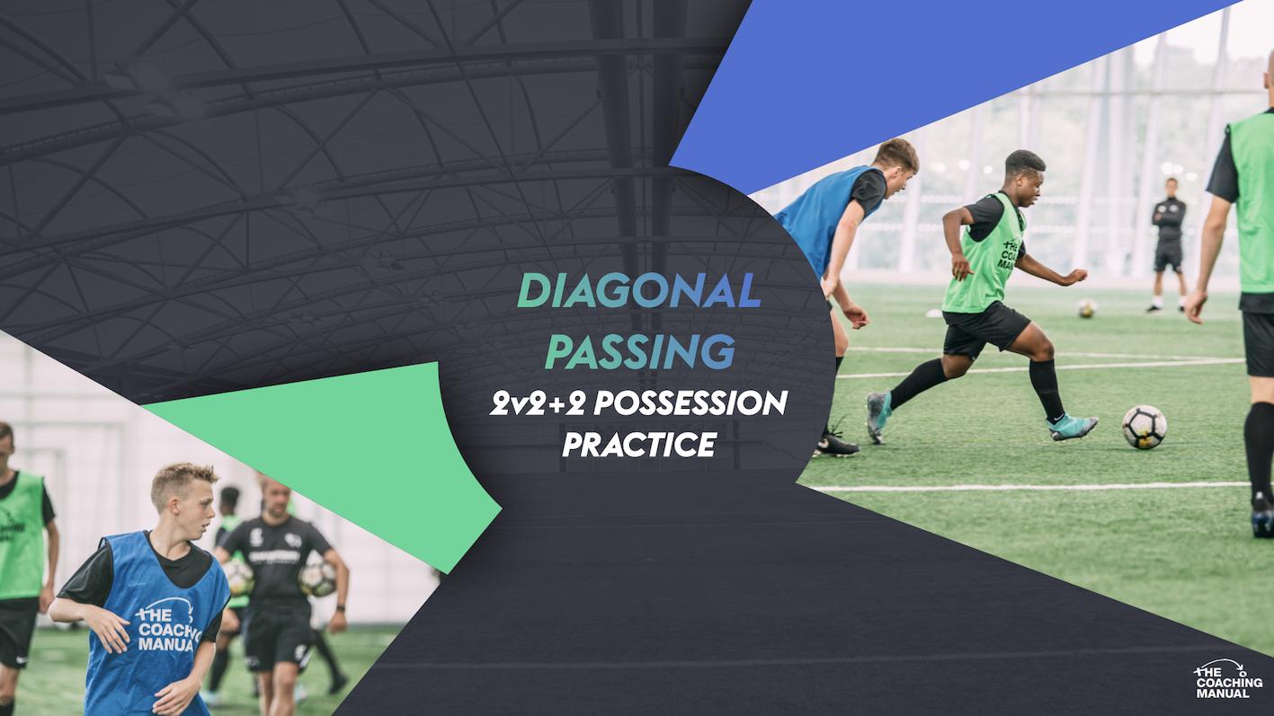 Diagonal Passing 2v2+2 Possession Practice - The Coaching Manual