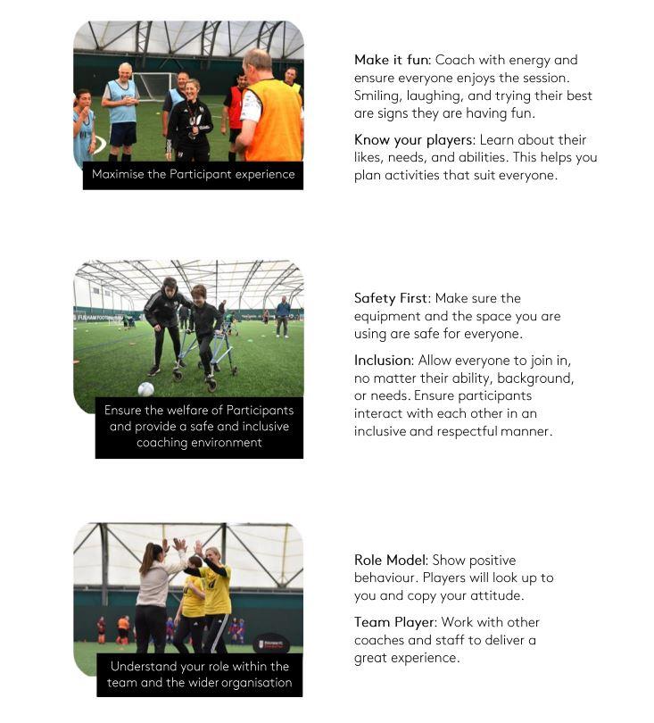 Fulham FC Foundation Coach Expectations - The Coaching Manual