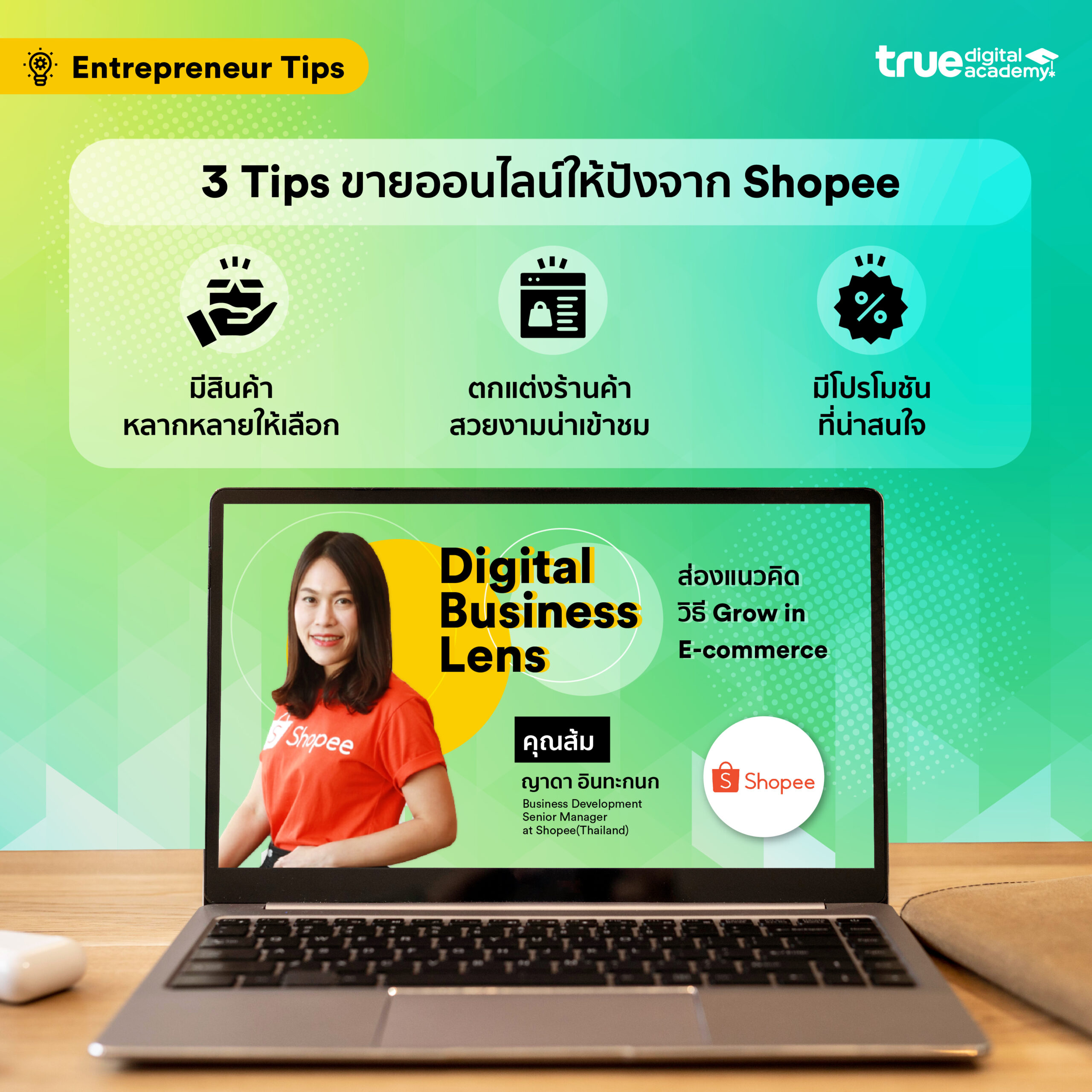 สรุปบทเรียนธุรกิจ Digital Business Lens : ส่องแนวคิด วิธี Grow in E ...