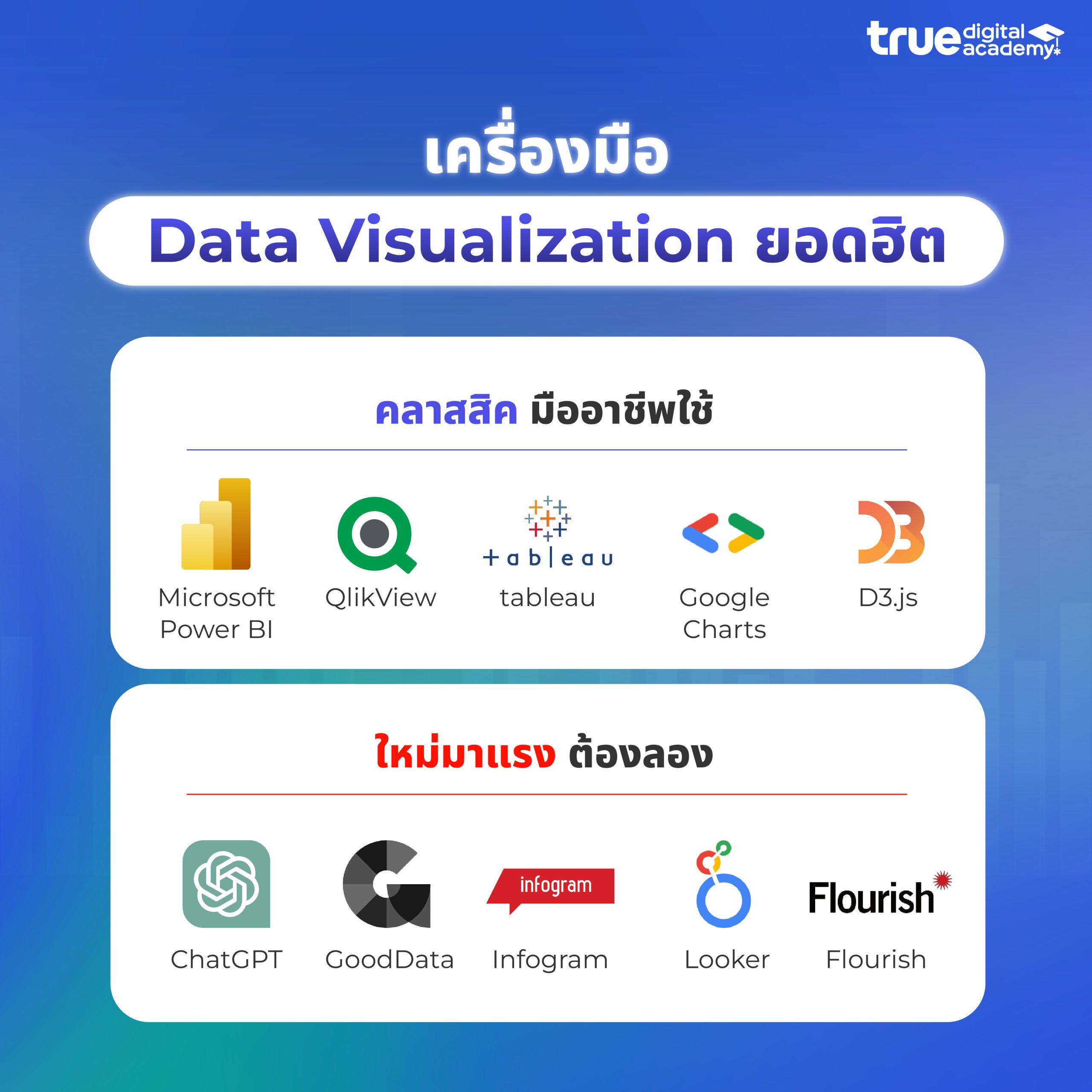 อัปเดตเทรนด์และเครื่องมือ Data Visualization ปี 2024 - True Digital Academy
