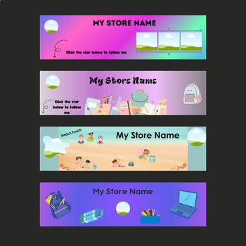 15 NEW 2024 TPT Store Banner Templates for TPT Sellers (EDITABLE IN ...