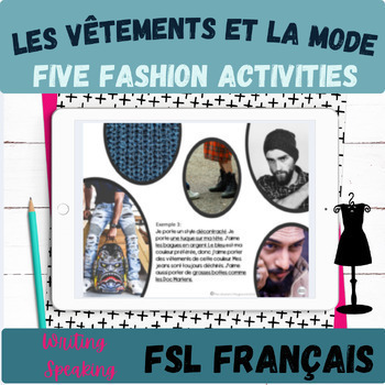 French fashion clothing writing speaking vêtements la mode FSL project ...