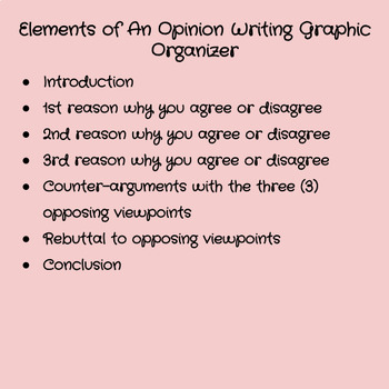 Opinion Writing Graphic Organizer | TeachShare