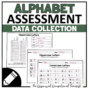 Alphabet Writing Assessment -Occupational Therapy Letter Memory Data ...