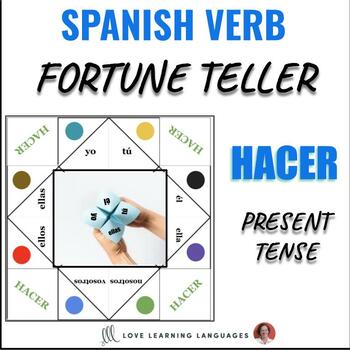 Spanish verb HACER PRESENT TENSE conjugation - Fortune teller - Cootie ...