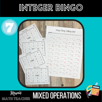 Bingo - Integers Operations - 7th Grade | TeachShare