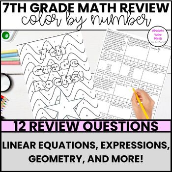 7th Grade Math End of Year Activity | 7th Grade Math Coloring Page ...