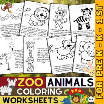 Zoo Animals Coloring Pages | Zoo Field Trip Activities | Printable ...