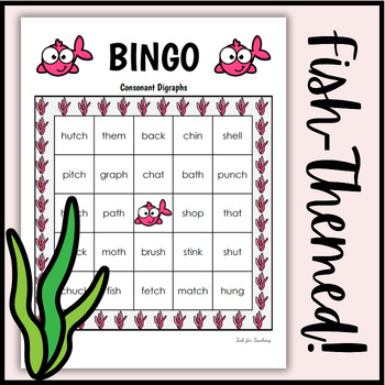 Consonant Digraph Bingo - Consonant Digraph Word Blending Practice ...