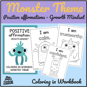 Growth Mindset Coloring Pages - Positive Affirmations Worksheets for ...