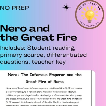 Nero & The Great Fire of Ancient Rome Guided Reading Comprehension ...