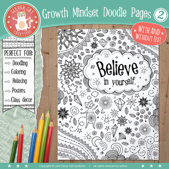 Growth Mindset Doodle Coloring Pages 2 | TeachShare