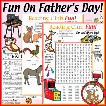 Father's Day Fun – Activity Set; BONUS Animal Dads Puzzle | TeachShare