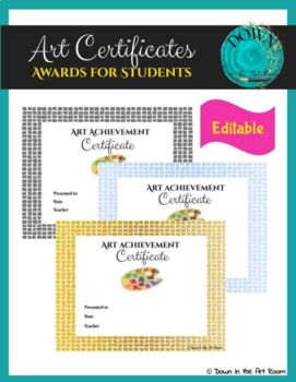 Art Certificates, Certificates for Art Printable, Printable ...